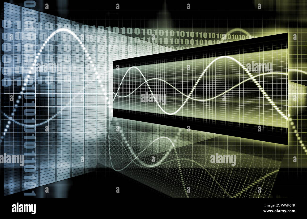 Digital Multimedia Content Delivery Online as Art Stock Photo - Alamy