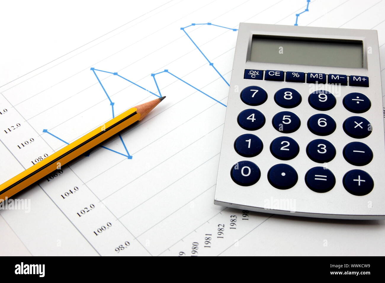 A graph which shows the economic growth Stock Photo - Alamy