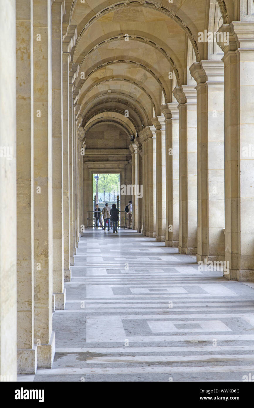 Arcade in the Louvre Museum in Paris, France Stock Photo - Alamy