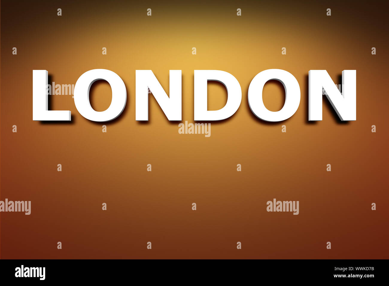 Big letters London on the wall background Stock Photo - Alamy