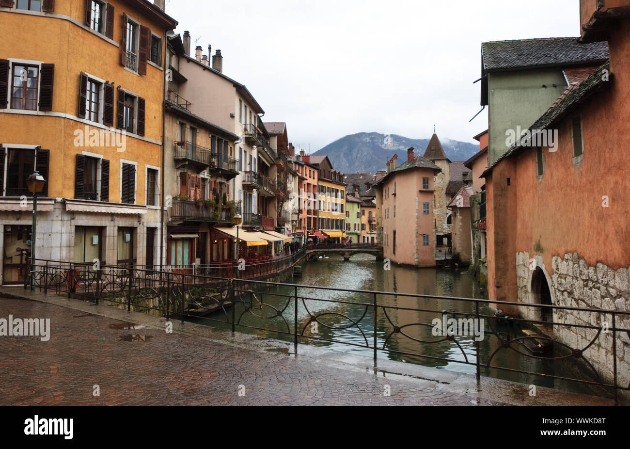 Canal at medieval town of Annecy, France Stock Photo - Alamy