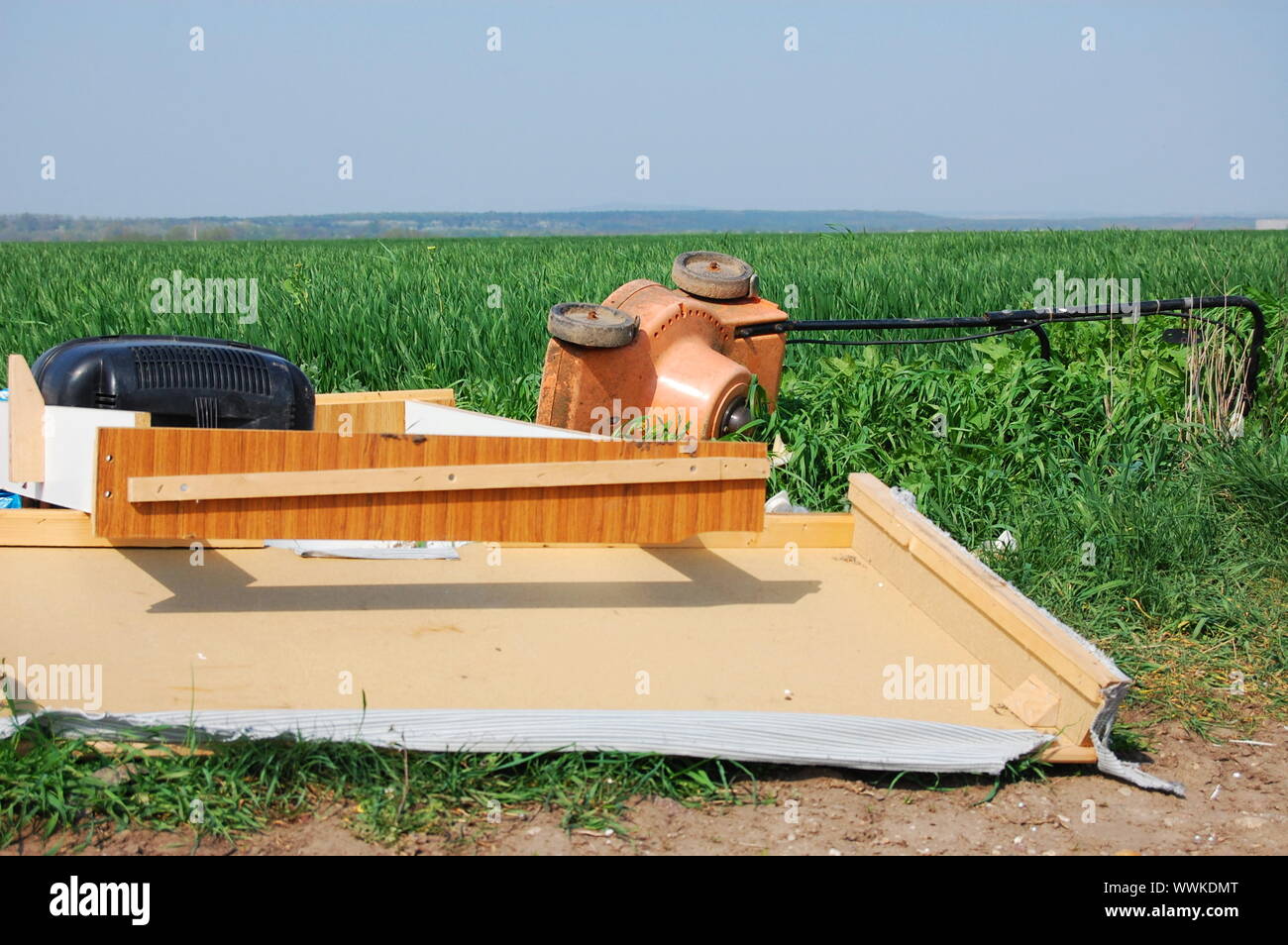 garbage and rubbish in the nature showing dirty environment and ...