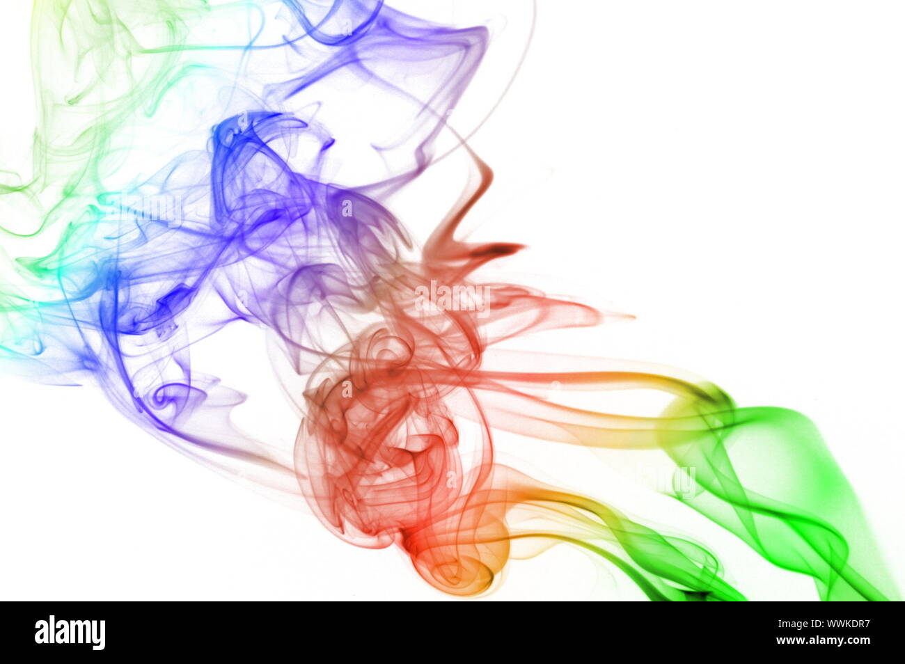 abstract rainbow smoke background isolated on white background Stock ...
