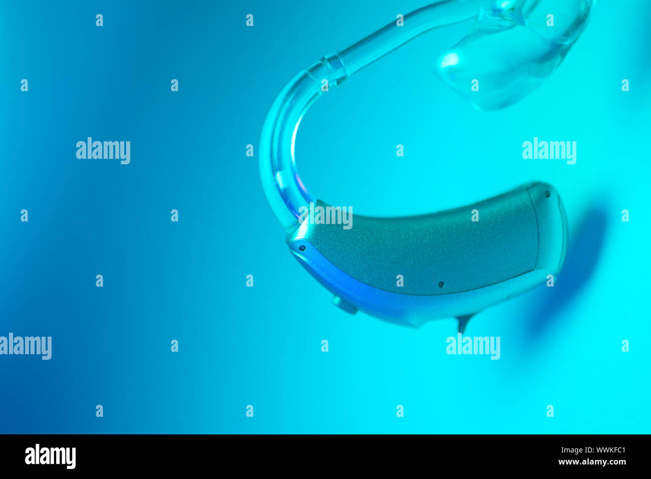 Modern digital hearing aid for deafness and deaf people Stock Photo - Alamy