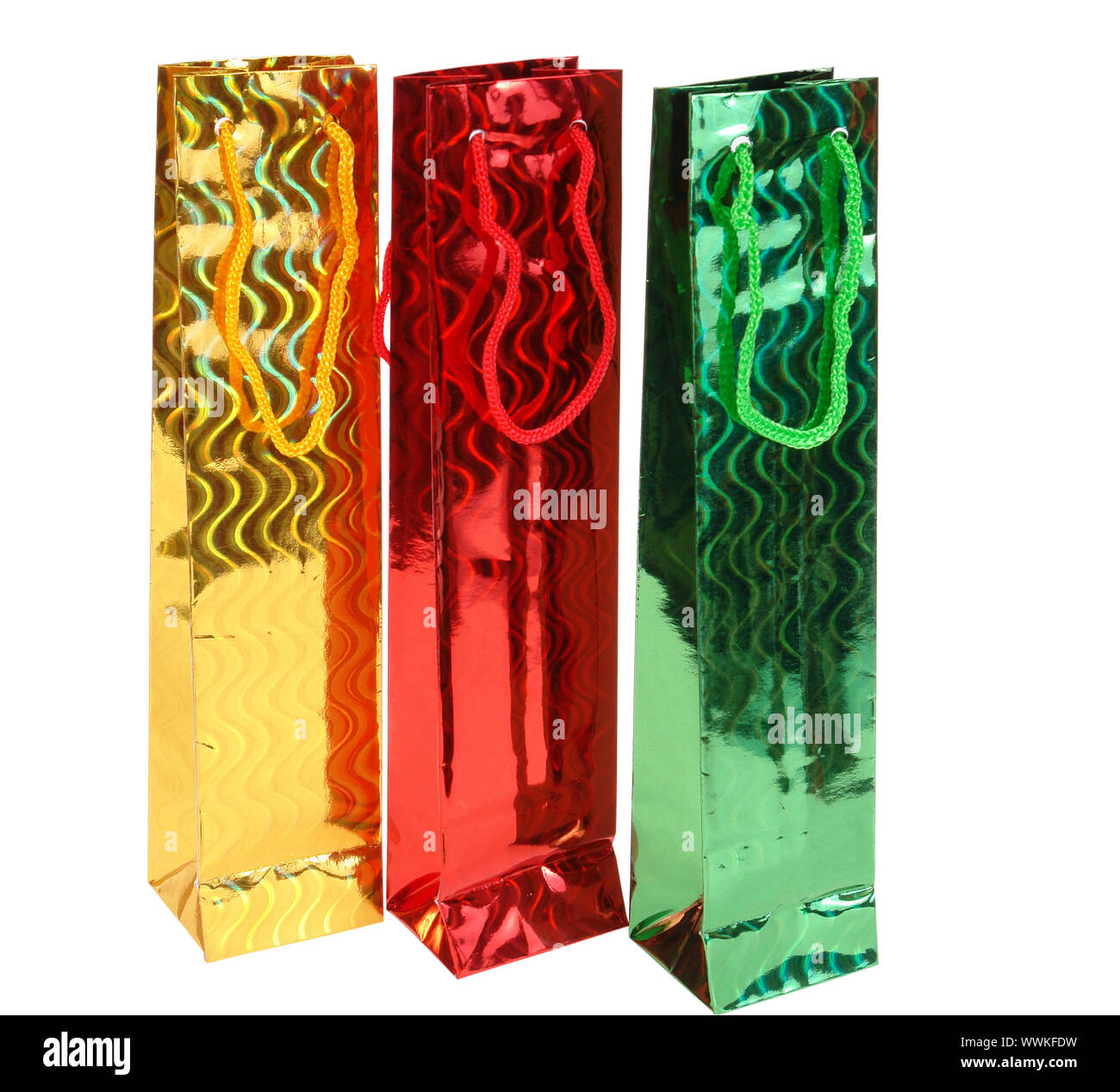 the multi-coloured package isolated on white background Stock Photo - Alamy