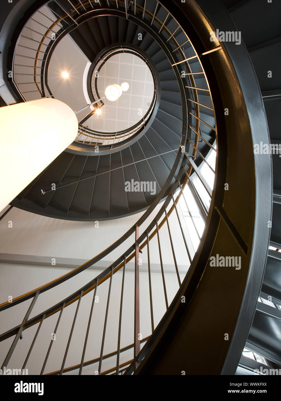 Spiral Staircase from low angle view Stock Photo - Alamy