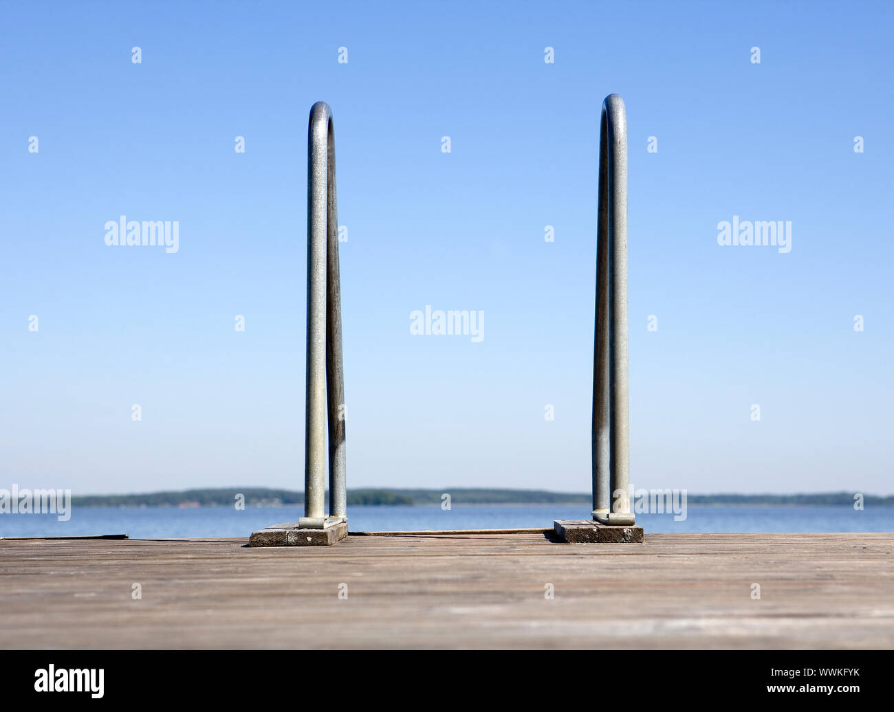 Ladder on a Jetty Pier Stock Photo - Alamy