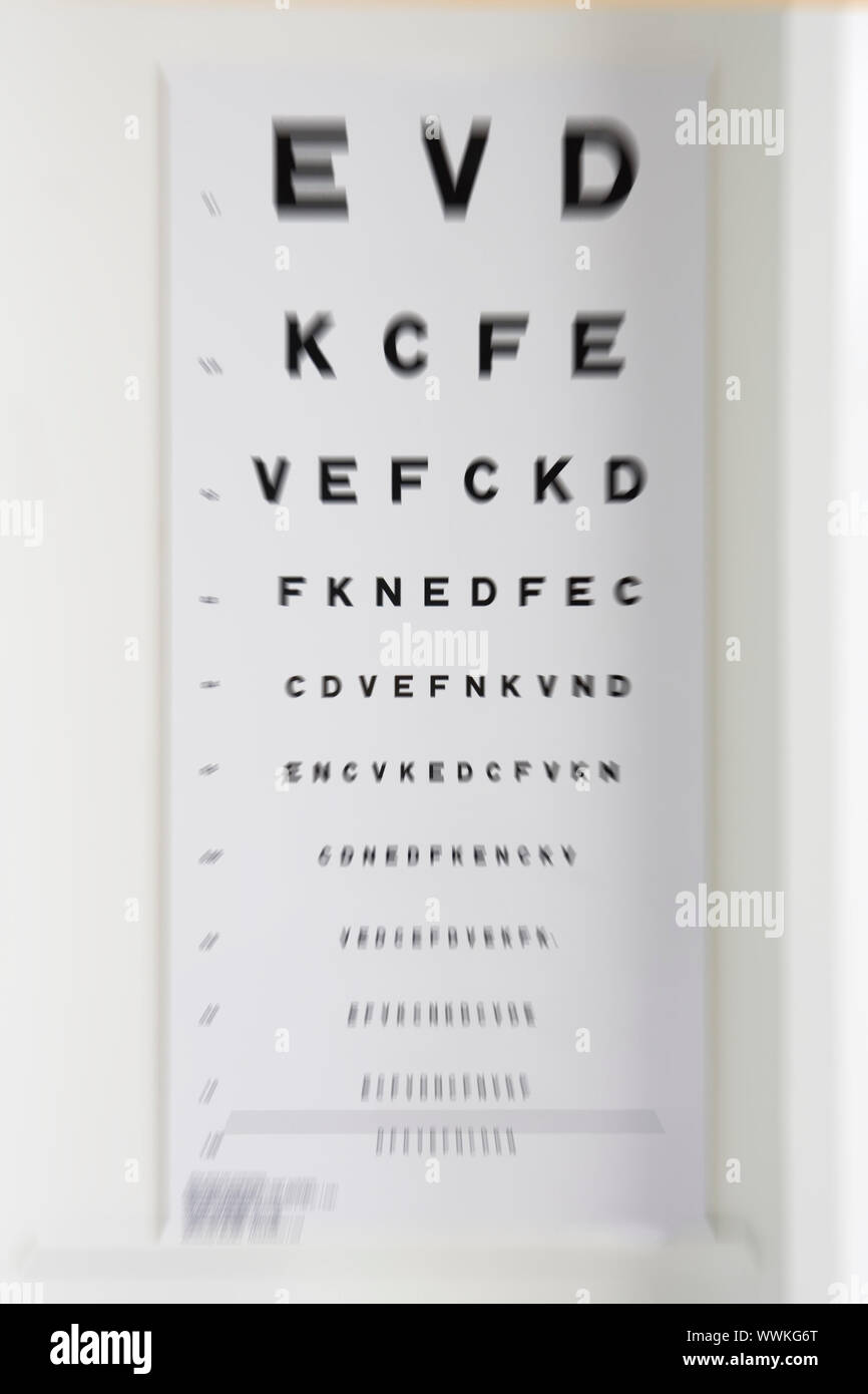 Opticians eye chart hi-res stock photography and images - Alamy