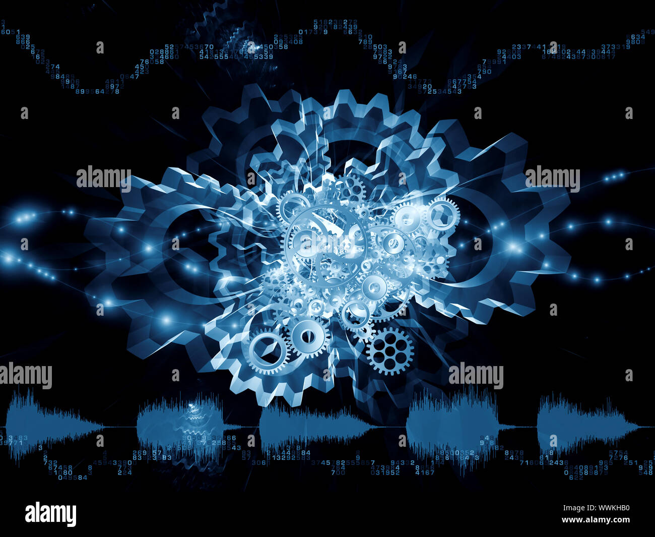 Processing gears background suitable as a backdrop for projects on ...