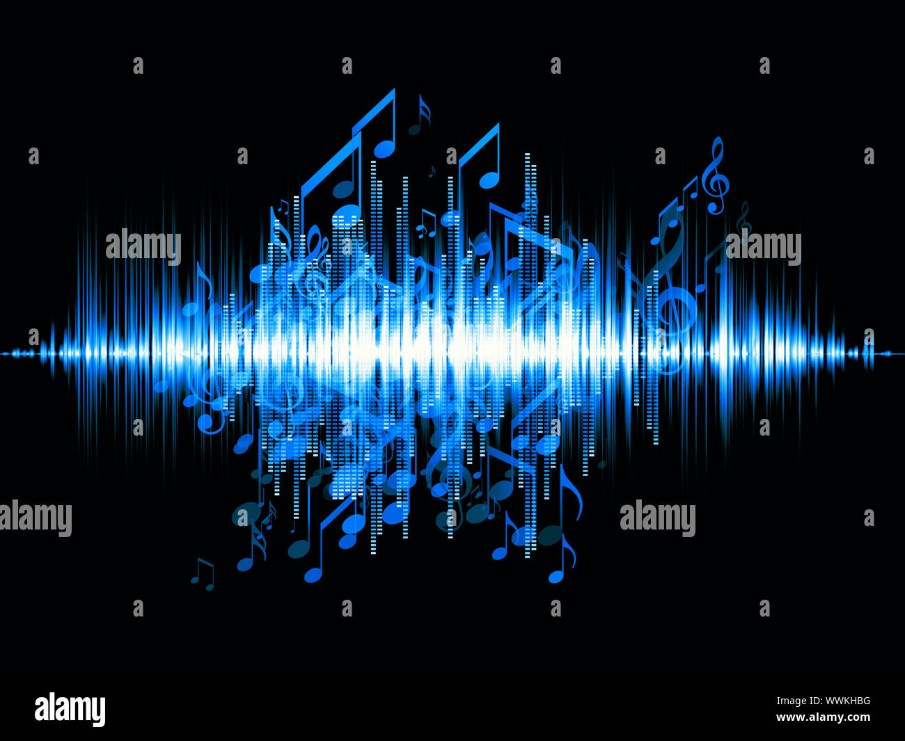 Interplay of sound wave and notes on the subject of music, audio and ...