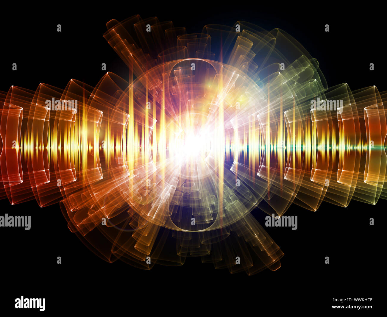 Sound wave background suitable as a backdrop for music, technology and ...