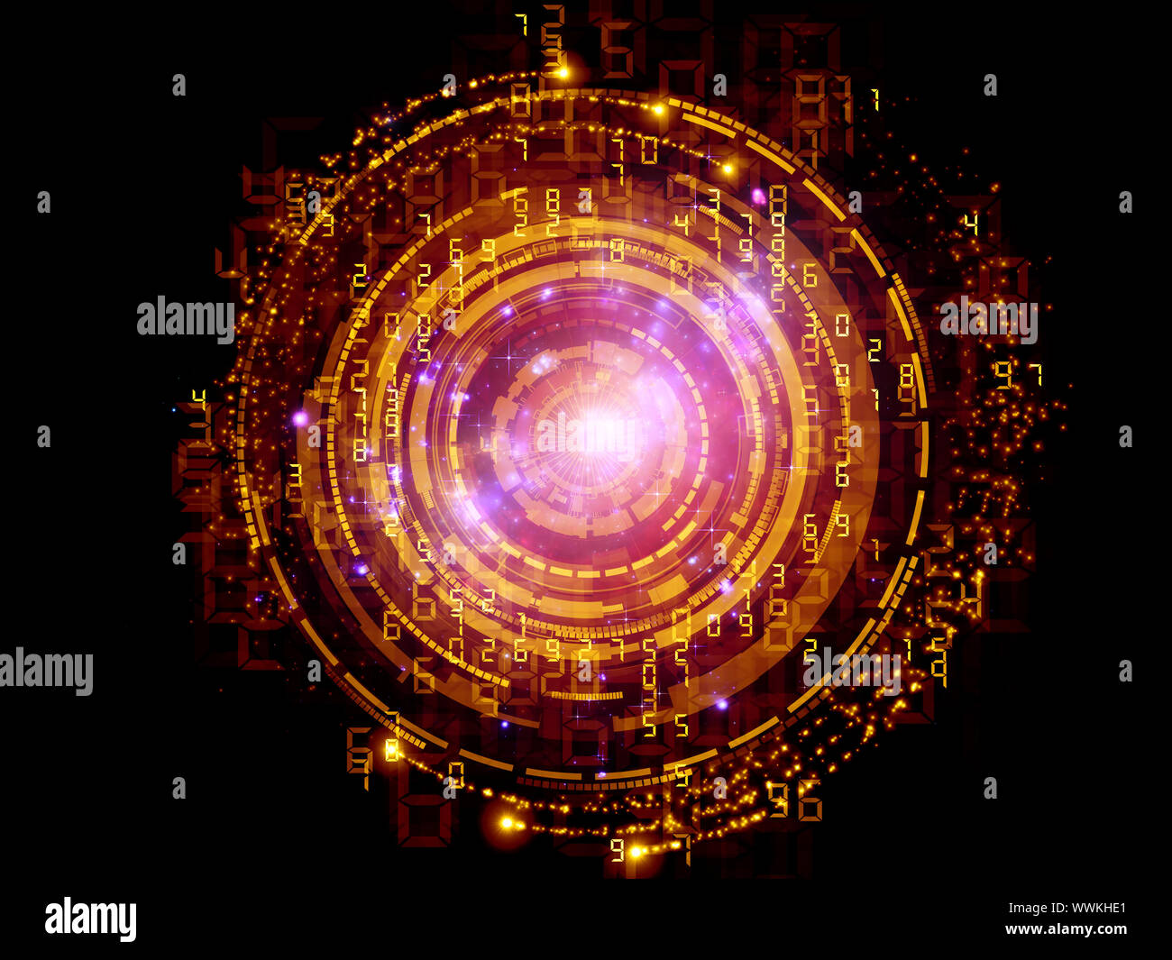 Technology circles background suitable as a backdrop for projects on ...