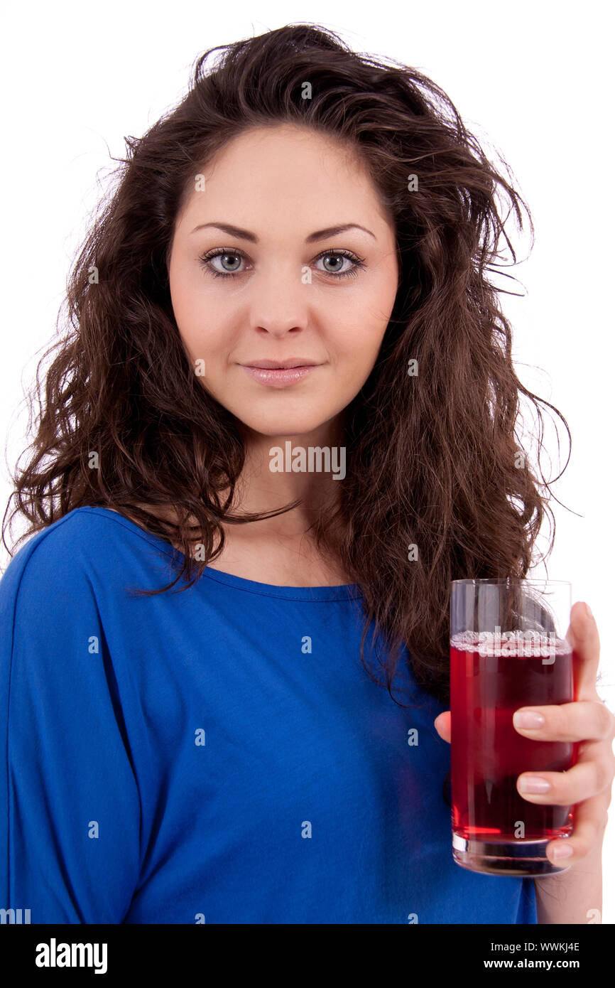 Woman and cranberry juice hi-res stock photography and images - Alamy