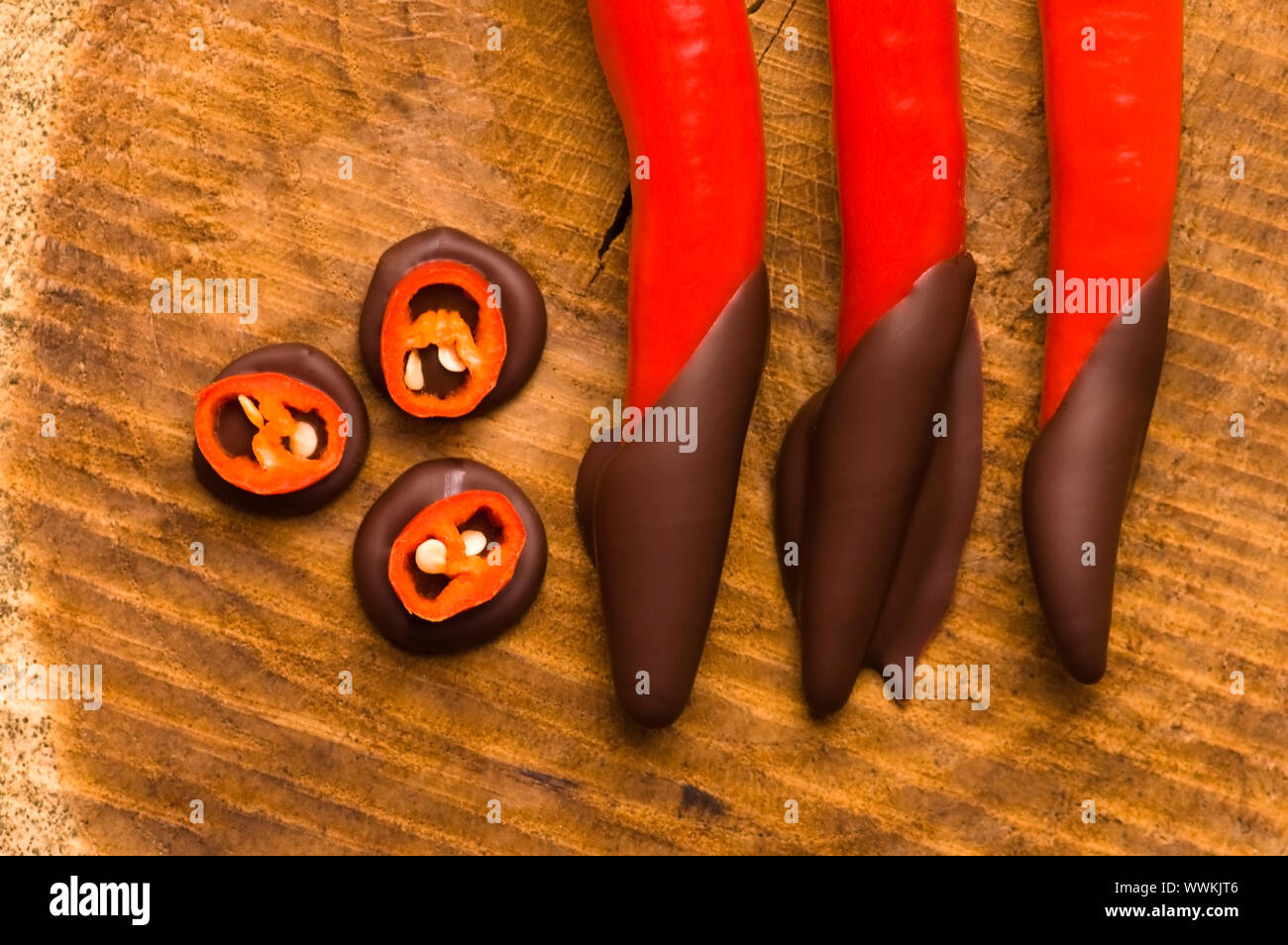 Homemade chocolate with chilli Stock Photo - Alamy