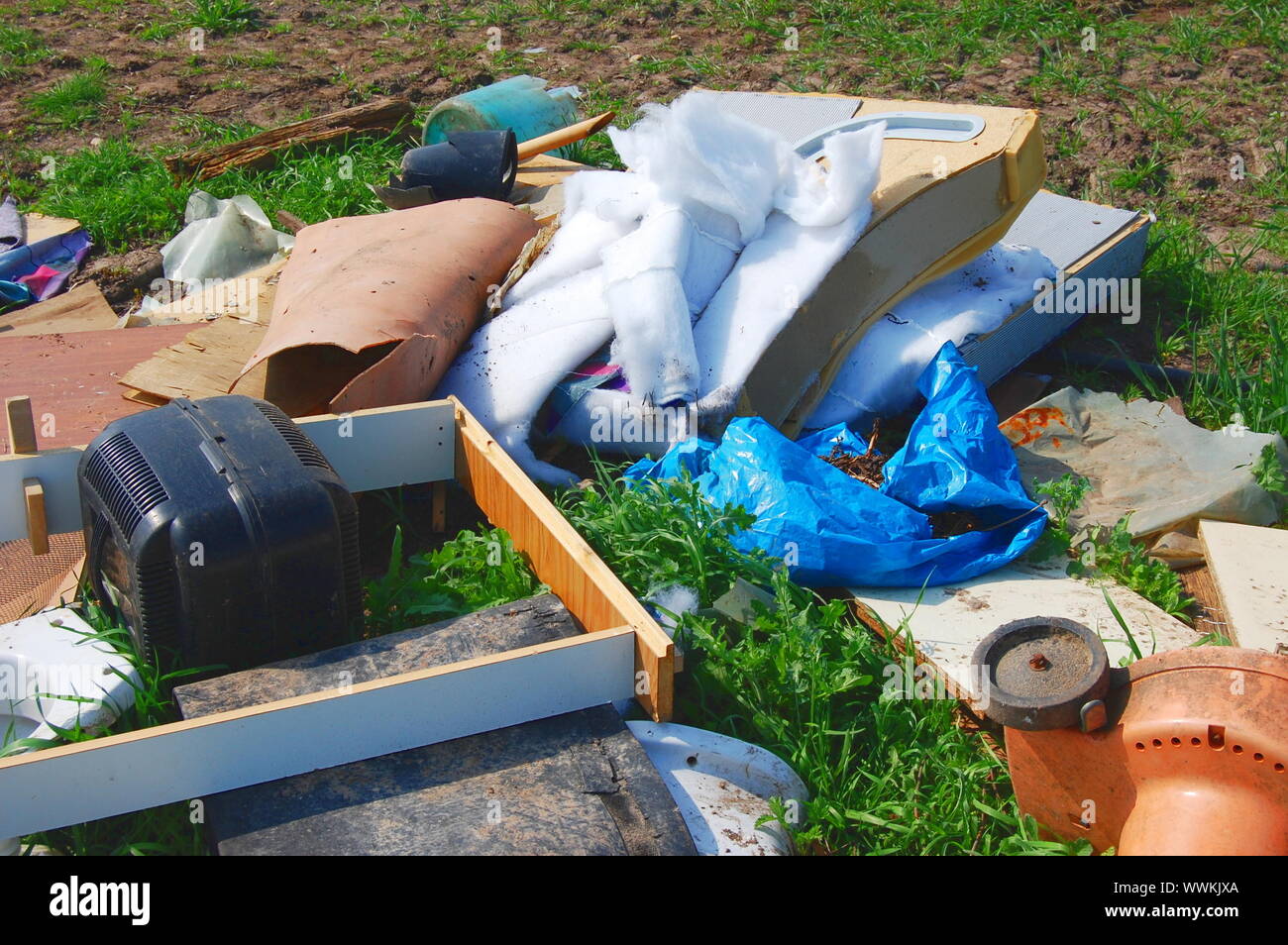 garbage and rubbish in the nature showing dirty environment and ...