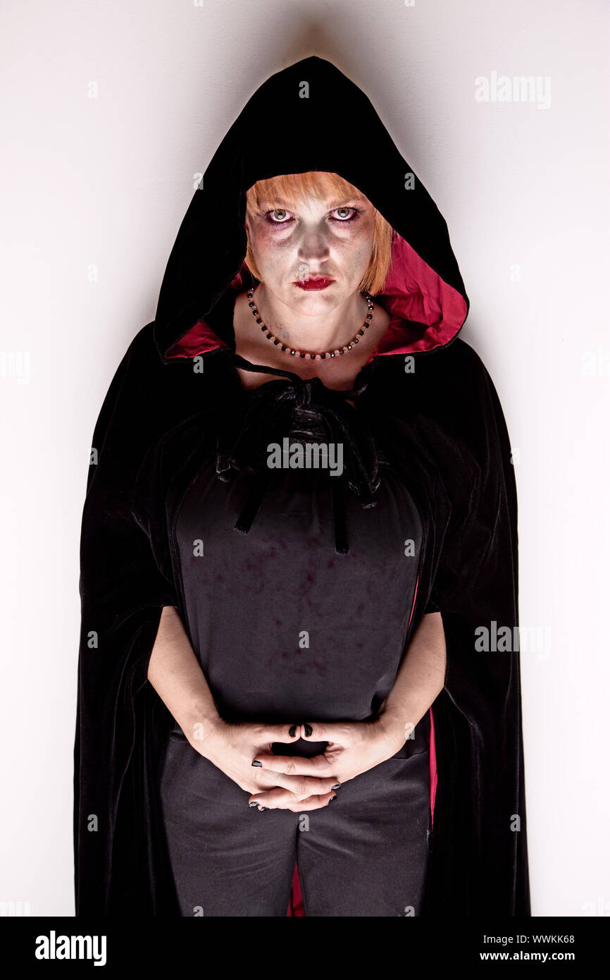 Female vampire bloody mouth hi-res stock photography and images - Alamy