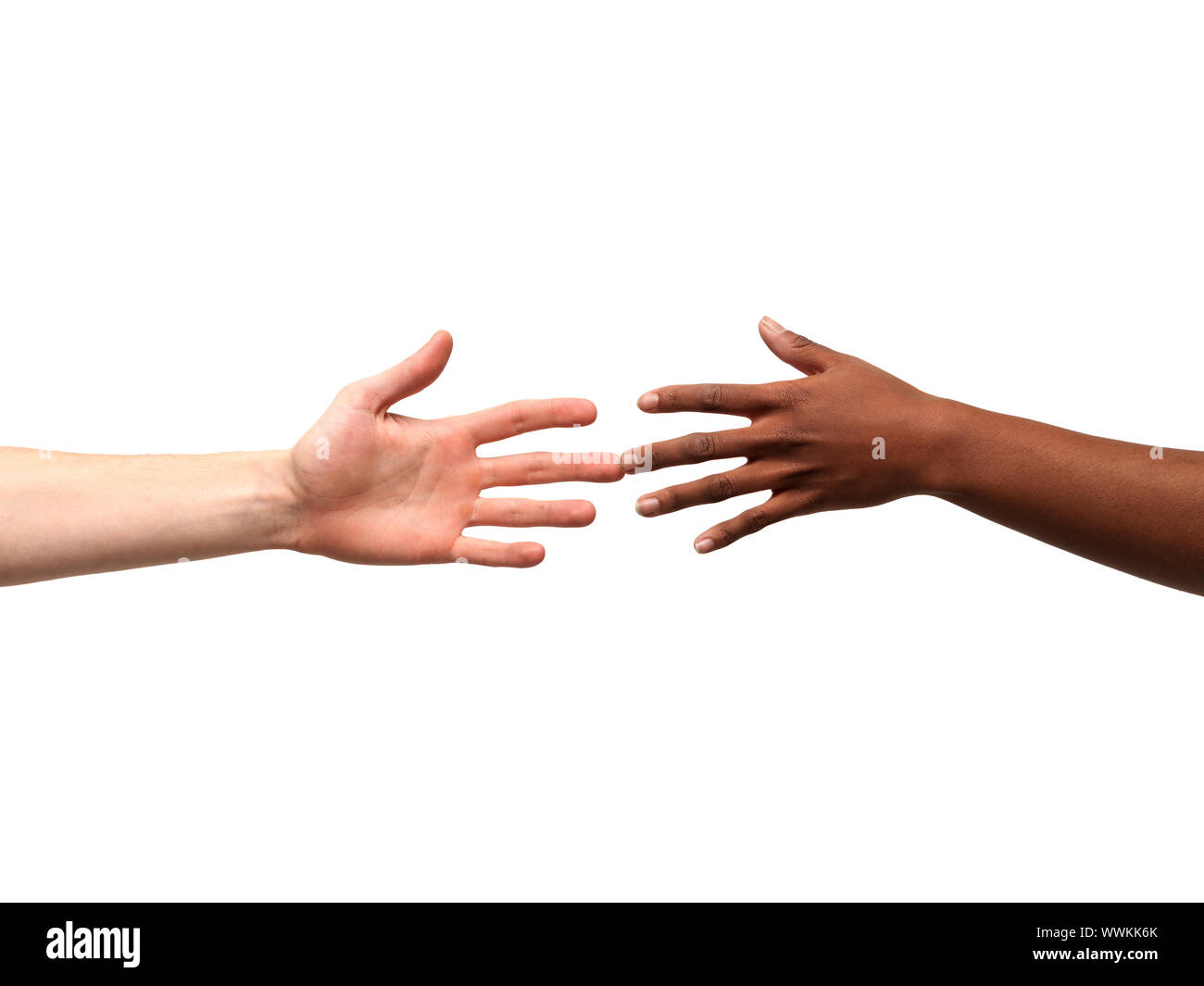 Black and White hand isolated Stock Photo - Alamy