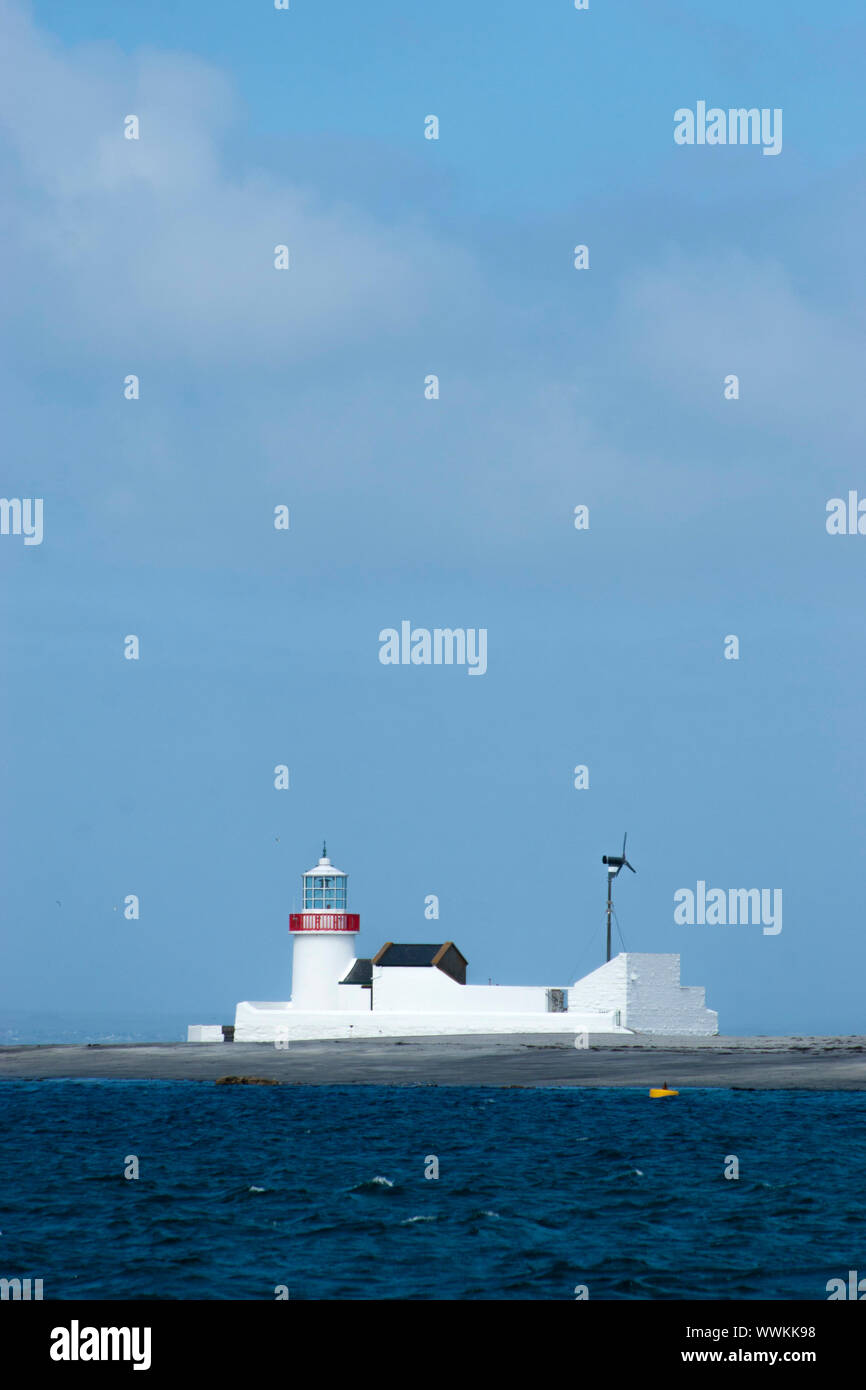 Straw Island Lighthouse, Inishmore, Aran Islands Stock Photo - Alamy