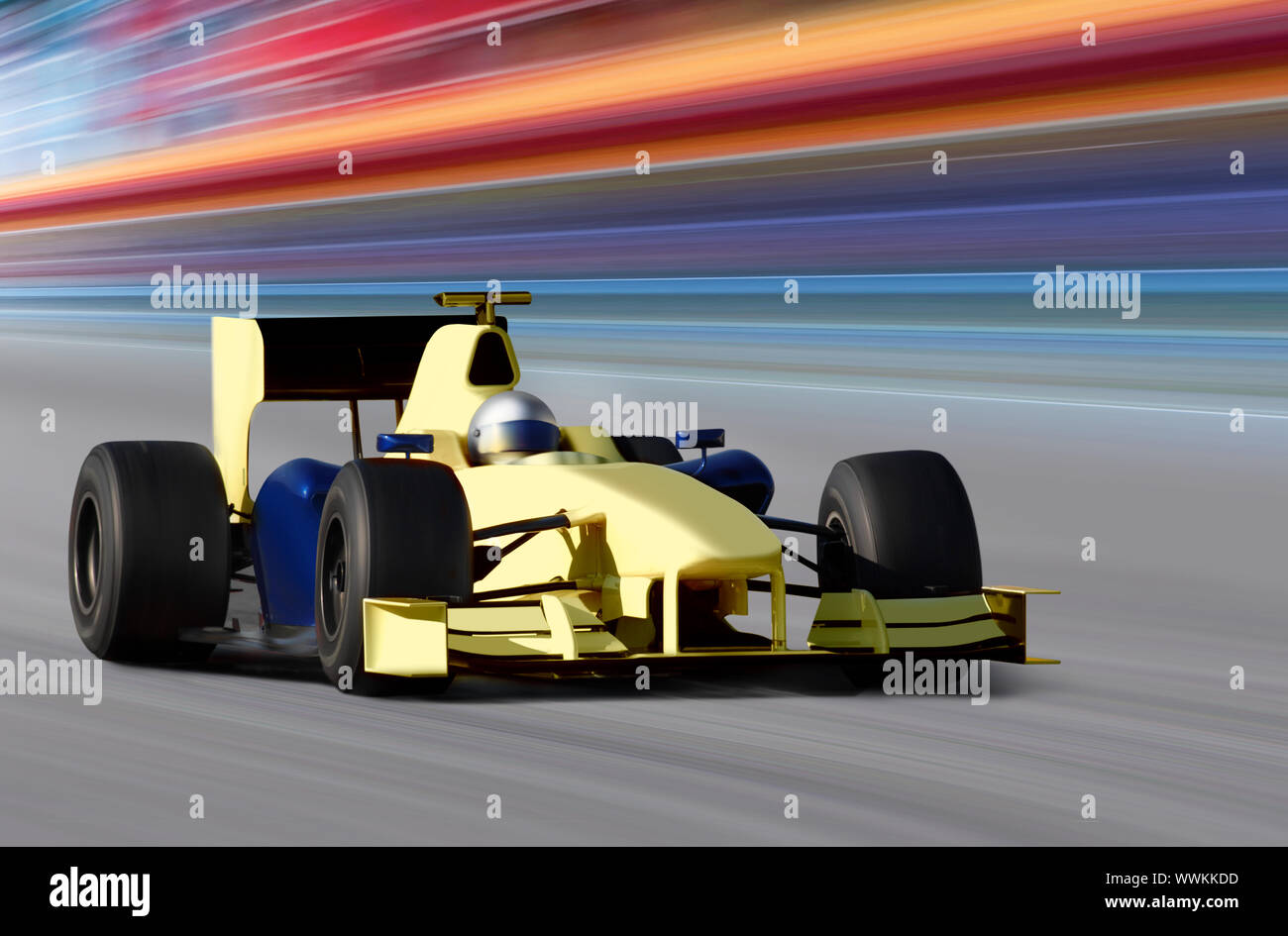 formula one race car on speed track - motion blur Stock Photo - Alamy