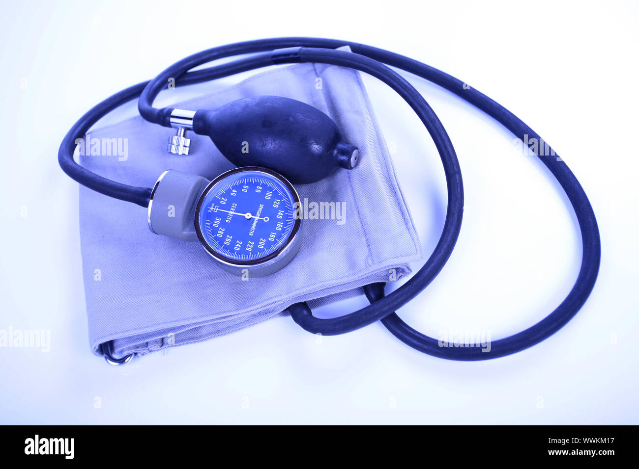 Old blood pressure cuff Stock Photo - Alamy