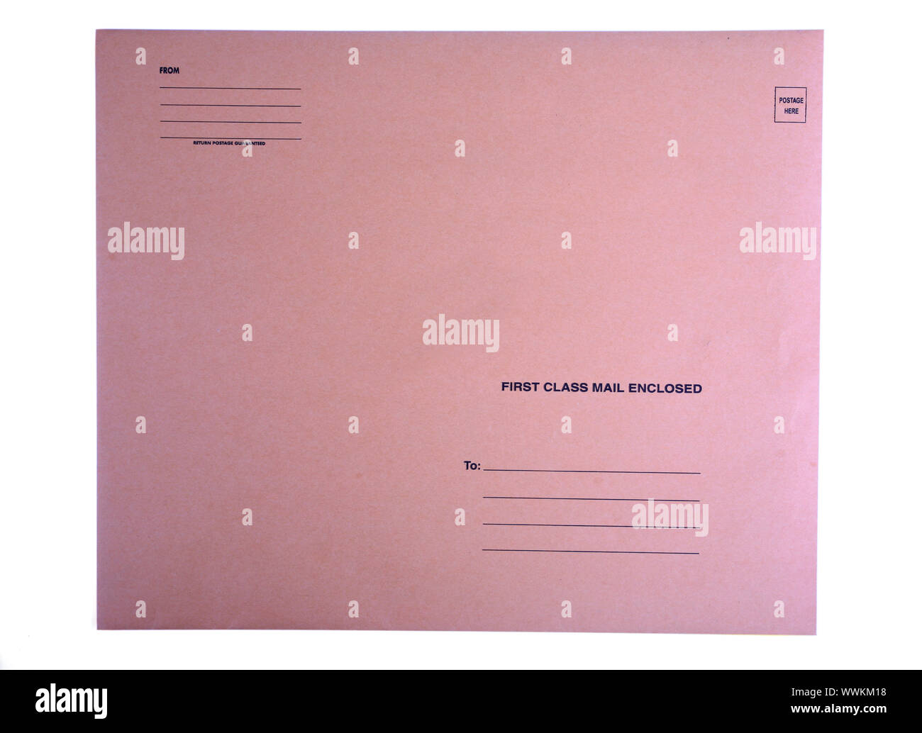 Front of blank large manila envelope Stock Photo - Alamy