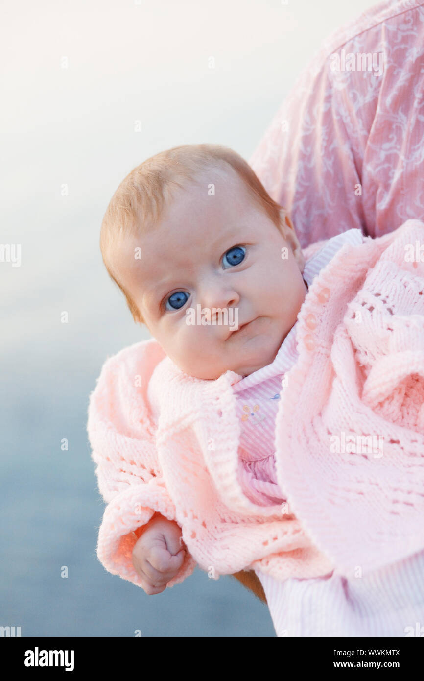 Blue eyed baby Stock Photo - Alamy