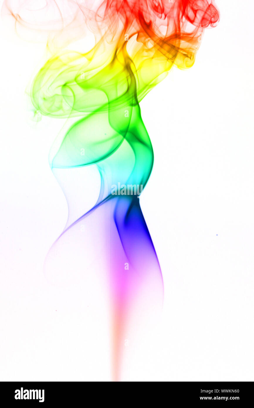 abstract mystical multi colored smoke Stock Photo - Alamy