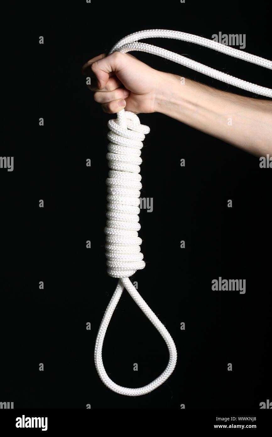 rope loop in hand Stock Photo - Alamy