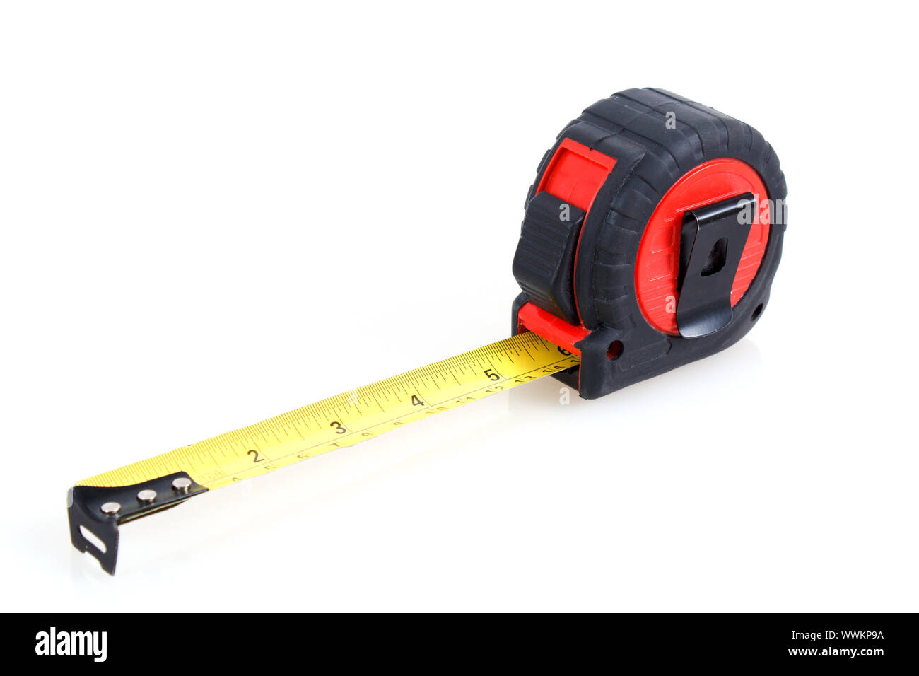 measuring tape on white background Stock Photo - Alamy