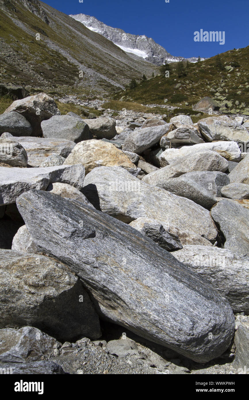 Huge boulders in the mountains Stock Photo - Alamy
