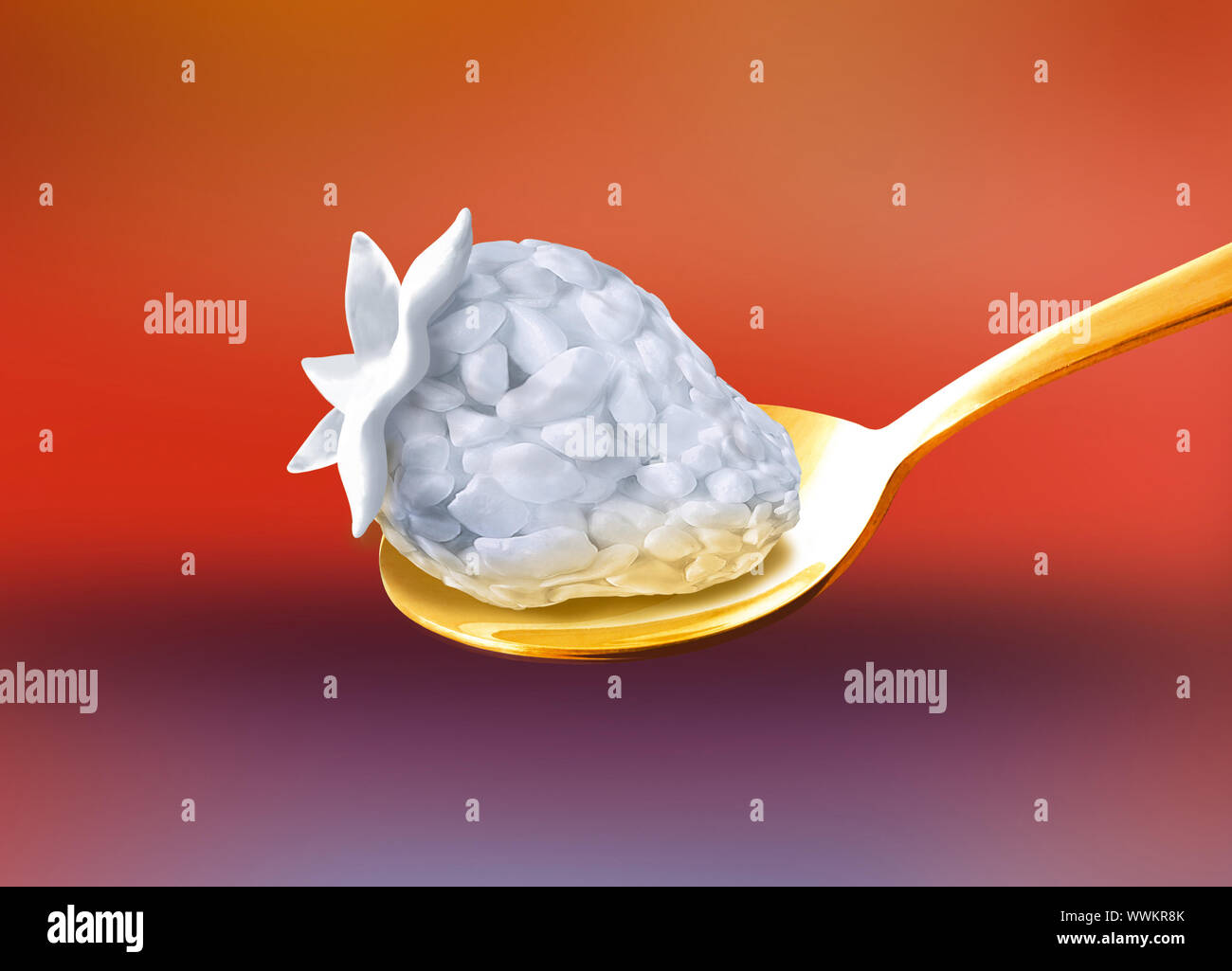 fruit curd on the spoon Stock Photo - Alamy