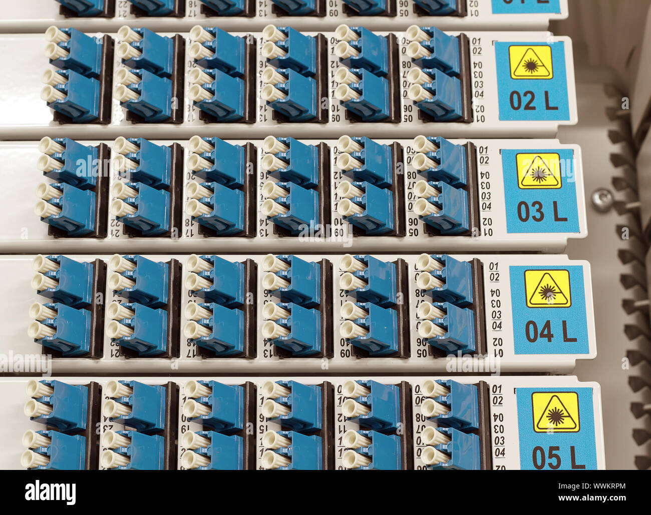 fiber optic LC connectors Stock Photo - Alamy