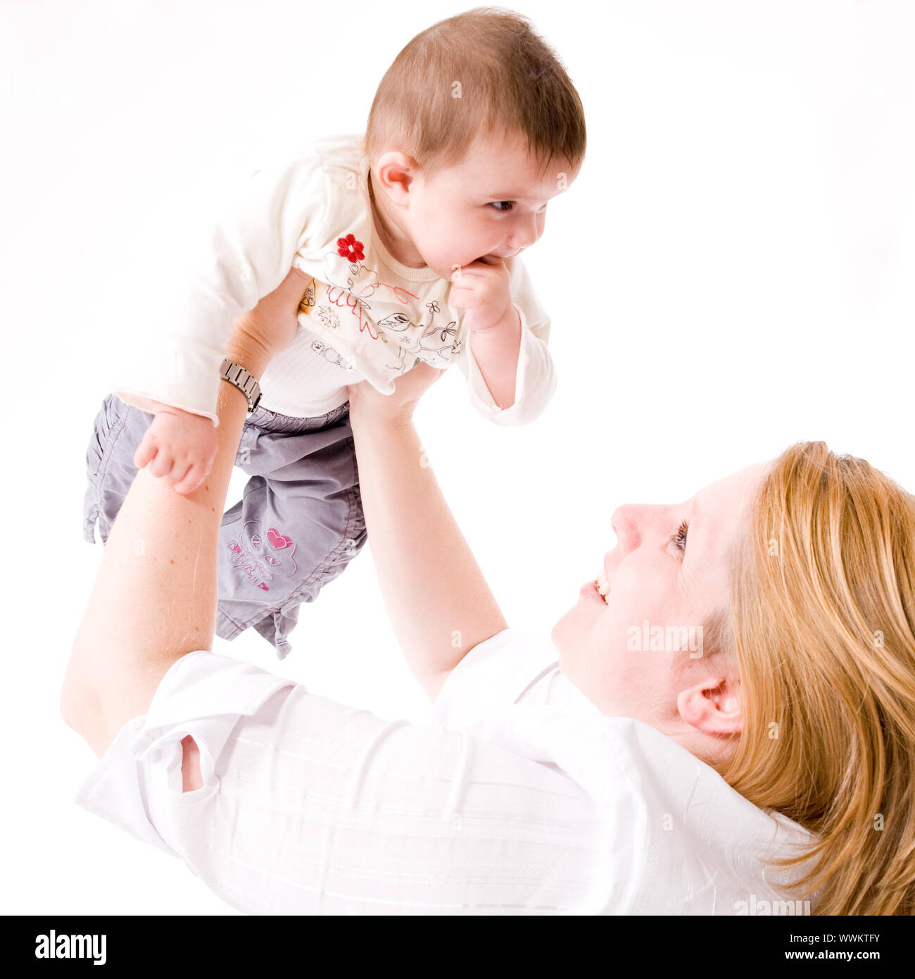 Cute asian baby hugging with her mother Stock Photo - Alamy