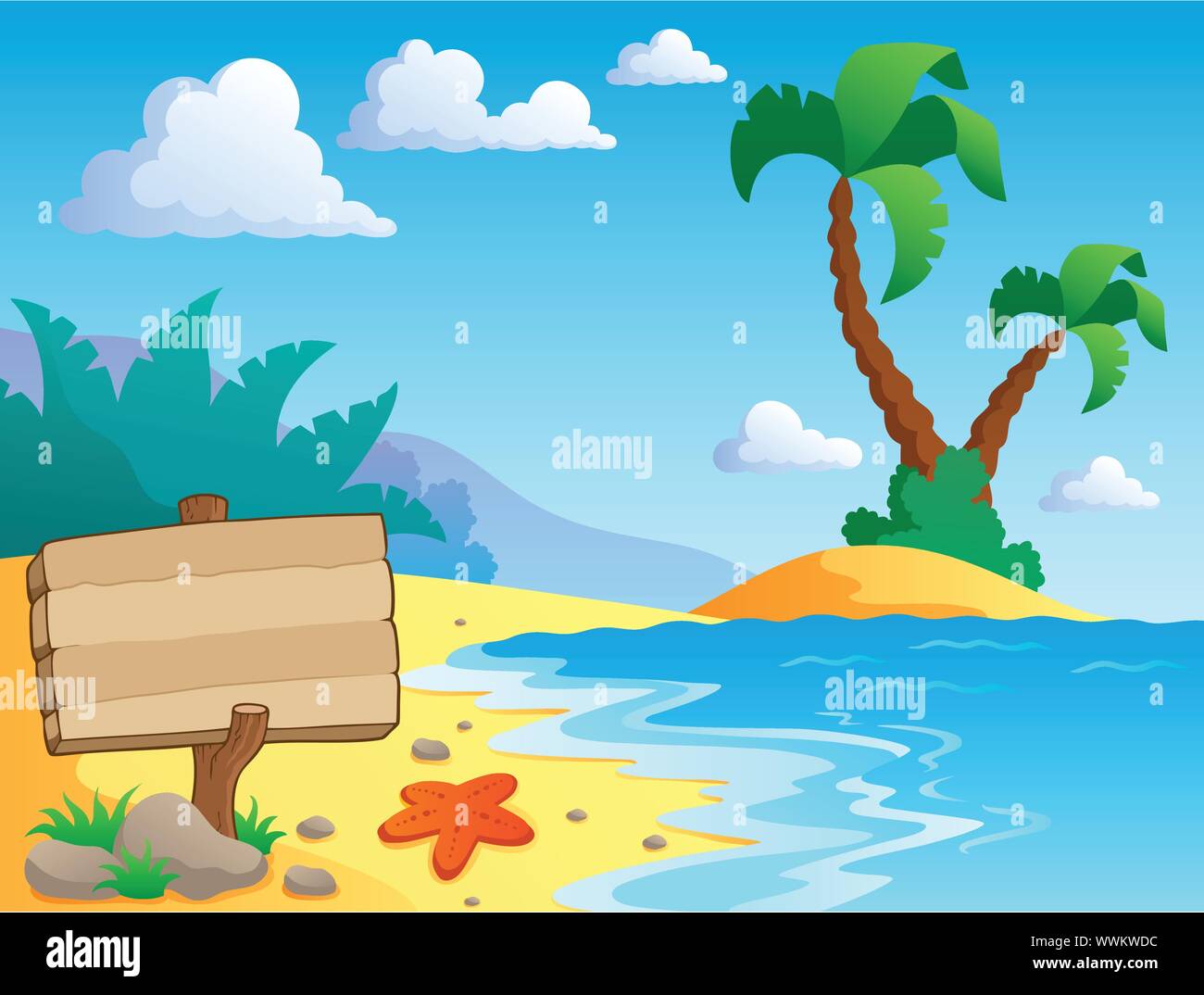 Summery scene Stock Vector Images - Alamy