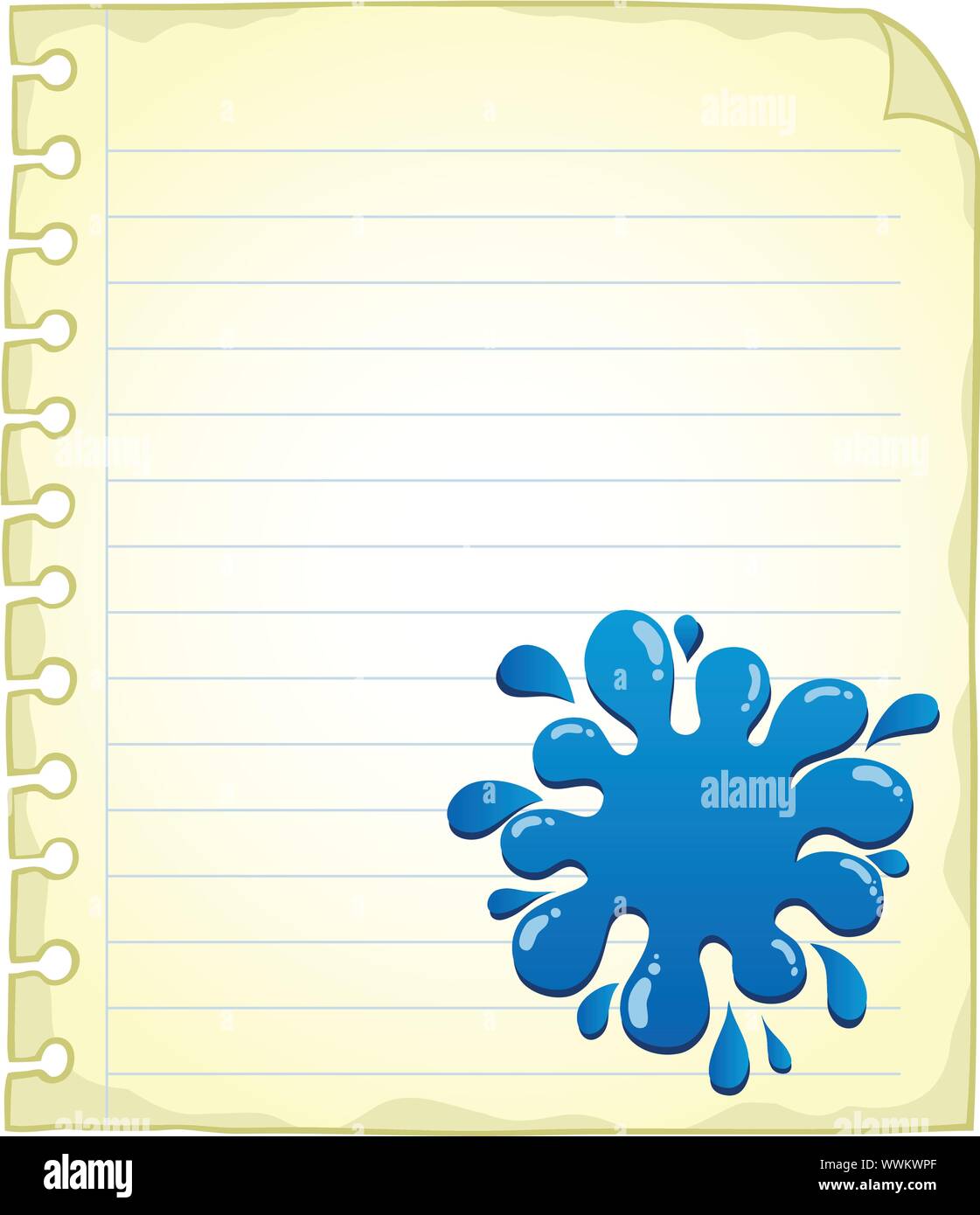 Blank notepad page with ink blot Stock Vector Image & Art - Alamy