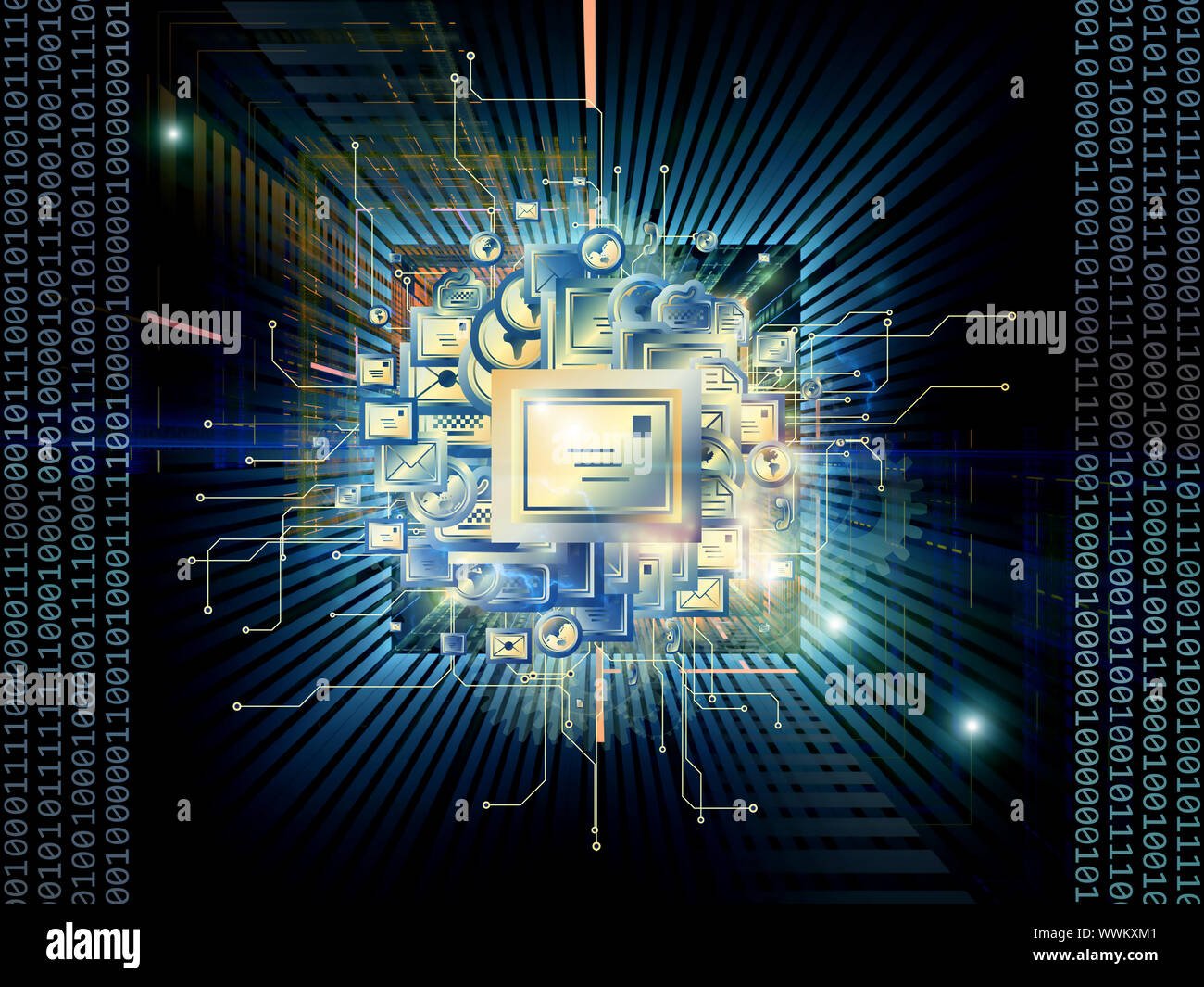 Interplay of communication symbols, messaging icons and technological ...