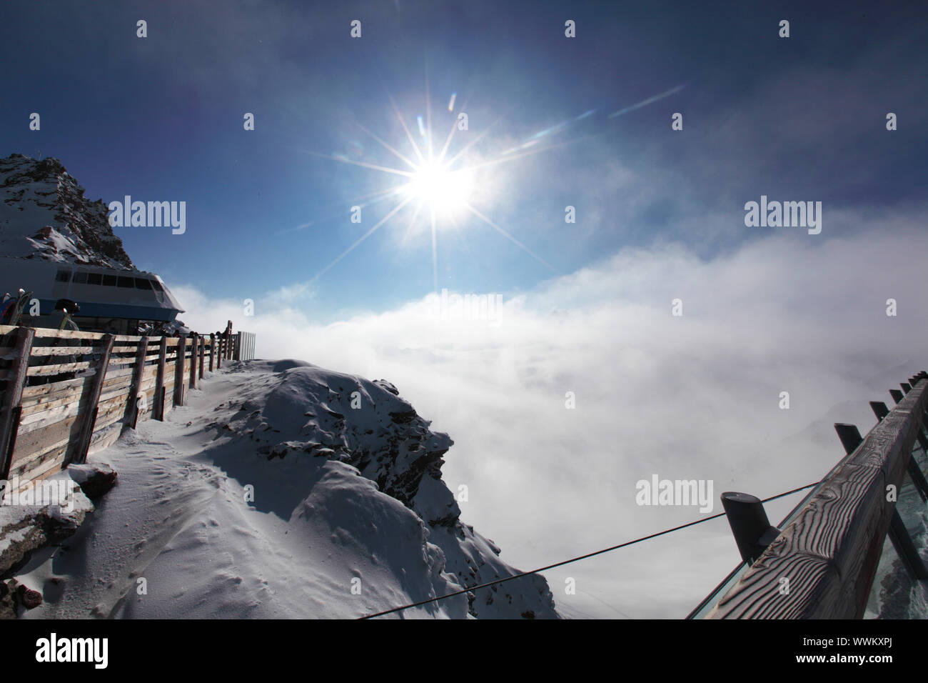 top of alps in sky Stock Photo - Alamy