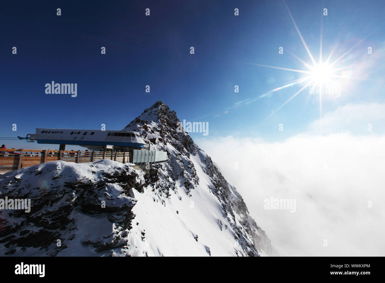 top of alps in sky Stock Photo - Alamy