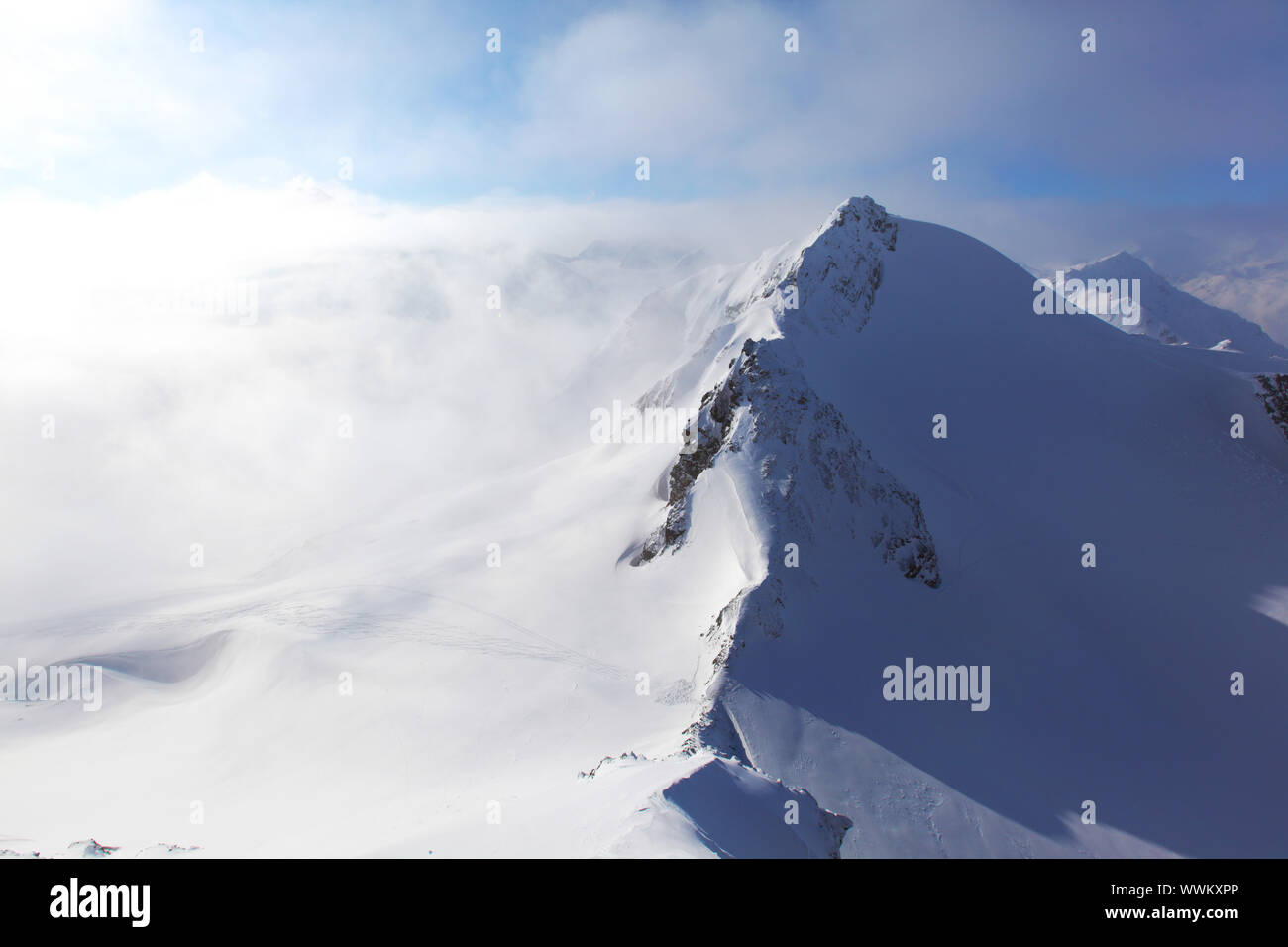 top of alps in sky Stock Photo - Alamy