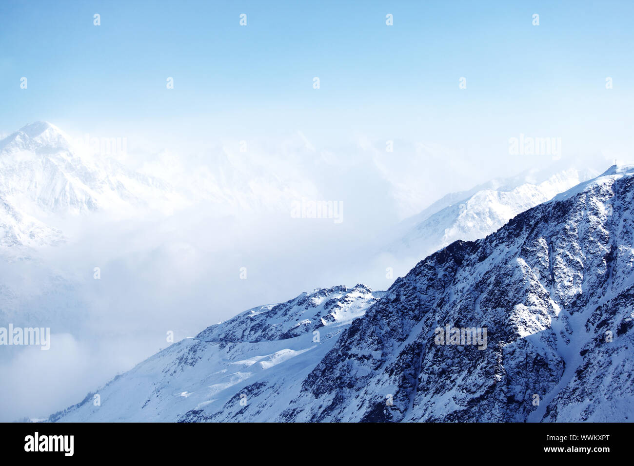 top of alps in sky Stock Photo - Alamy