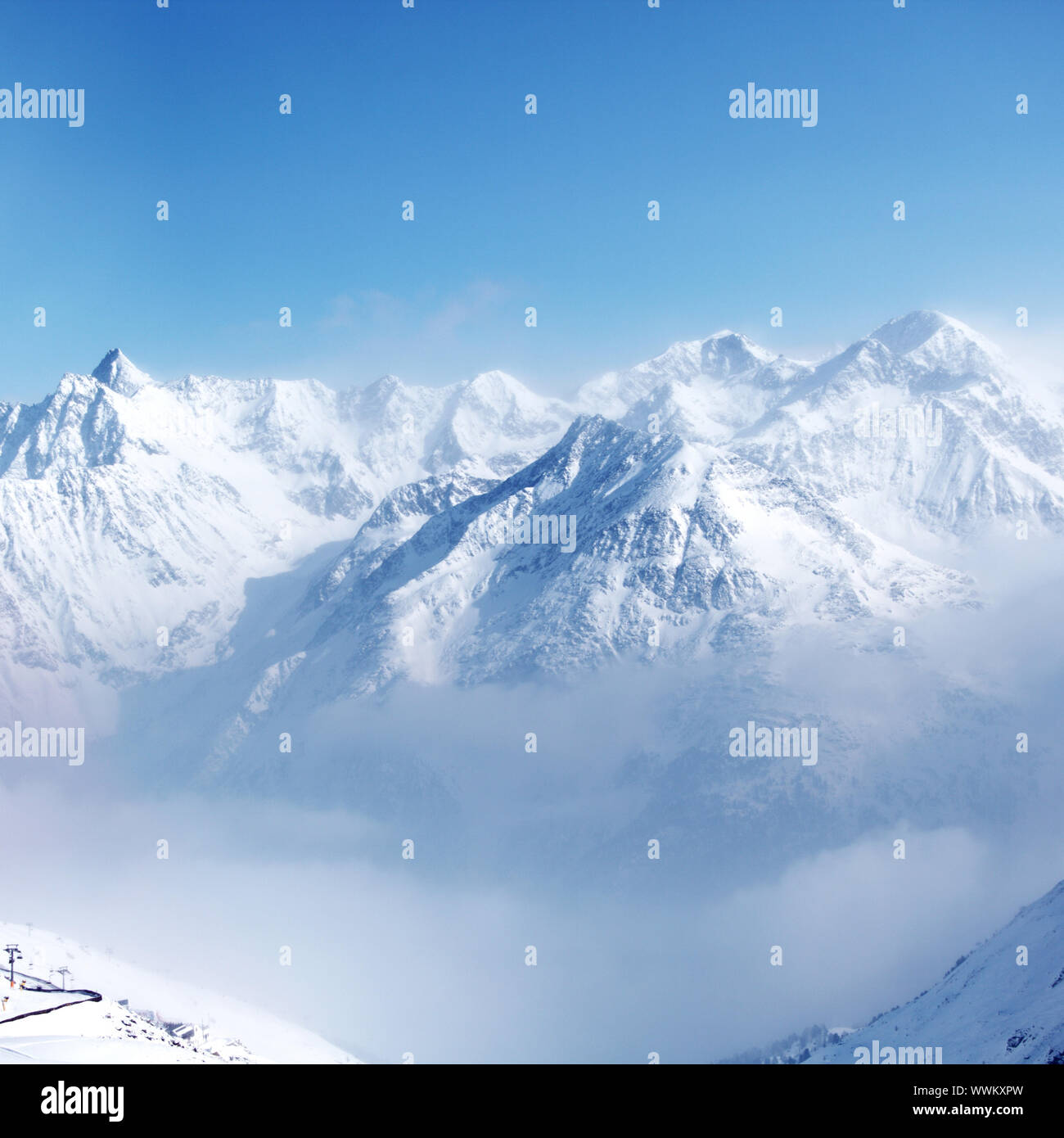 top of alps in sky Stock Photo - Alamy