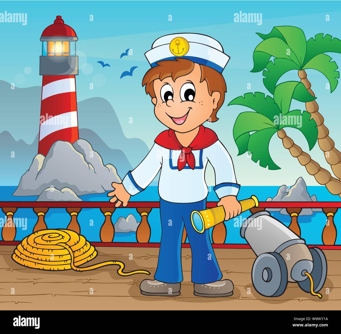 Image with sailor theme 2 Stock Vector Image & Art - Alamy