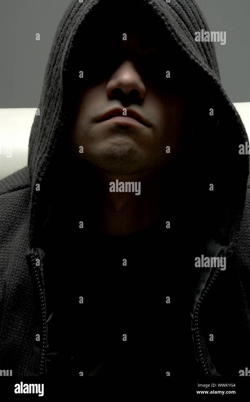 dark portrait of dangerous man Stock Photo - Alamy