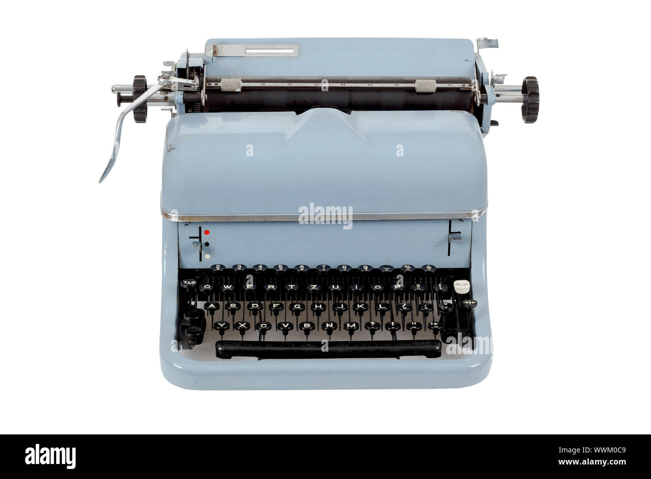 retro typewriter on white background Stock Photo - Alamy