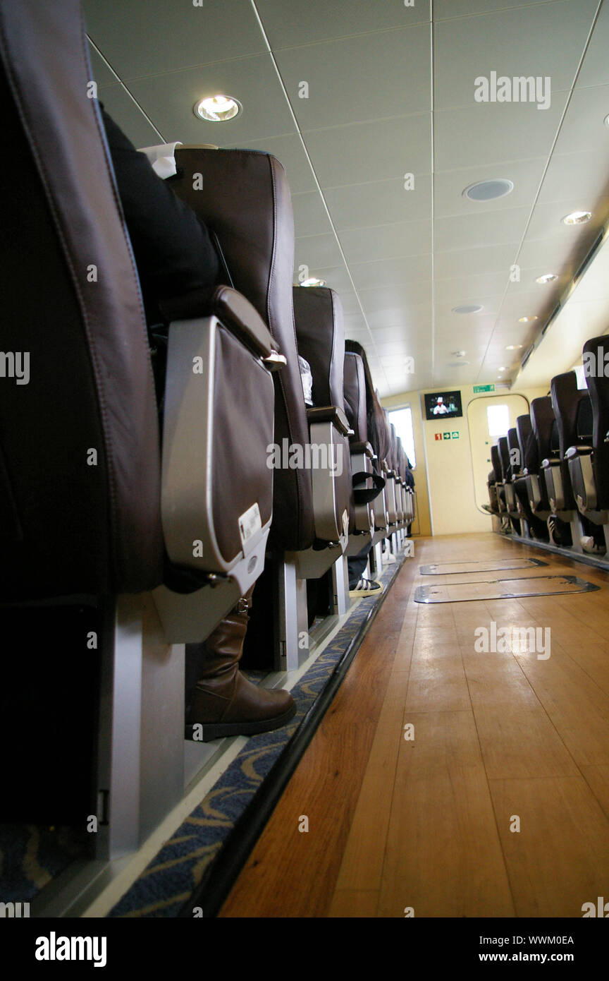 Interior of ship to Macau Stock Photo - Alamy