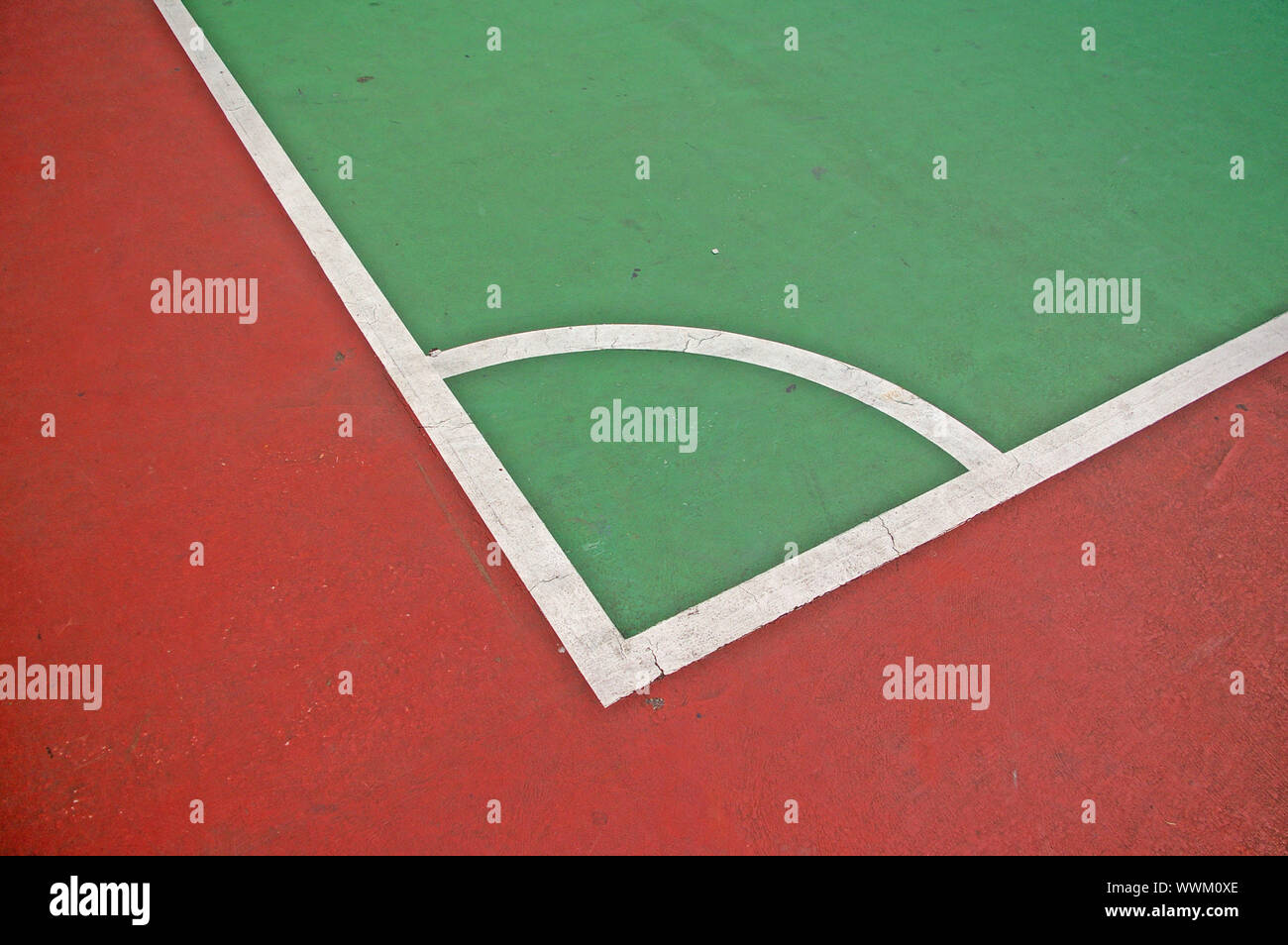 Soccer field corner Stock Photo - Alamy