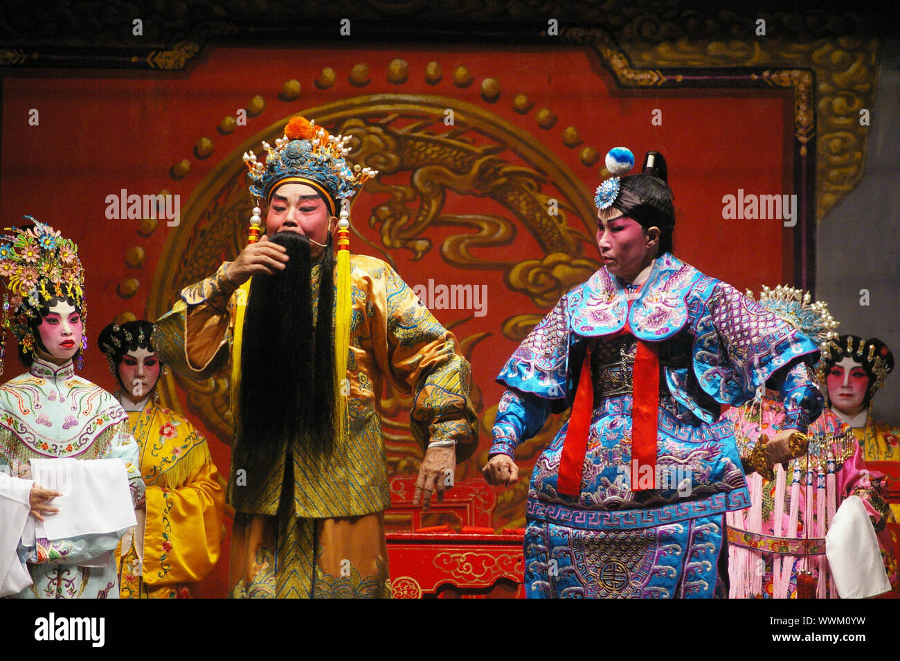 HONG KONG - MAY 21, A Cantonese opera is showing during Cheung Chau Bun ...