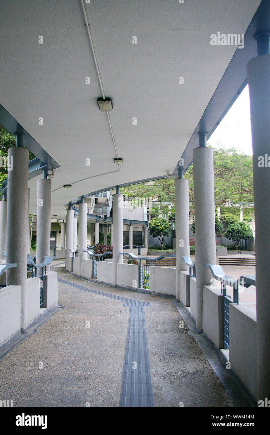 Modern walkway in school Stock Photo - Alamy