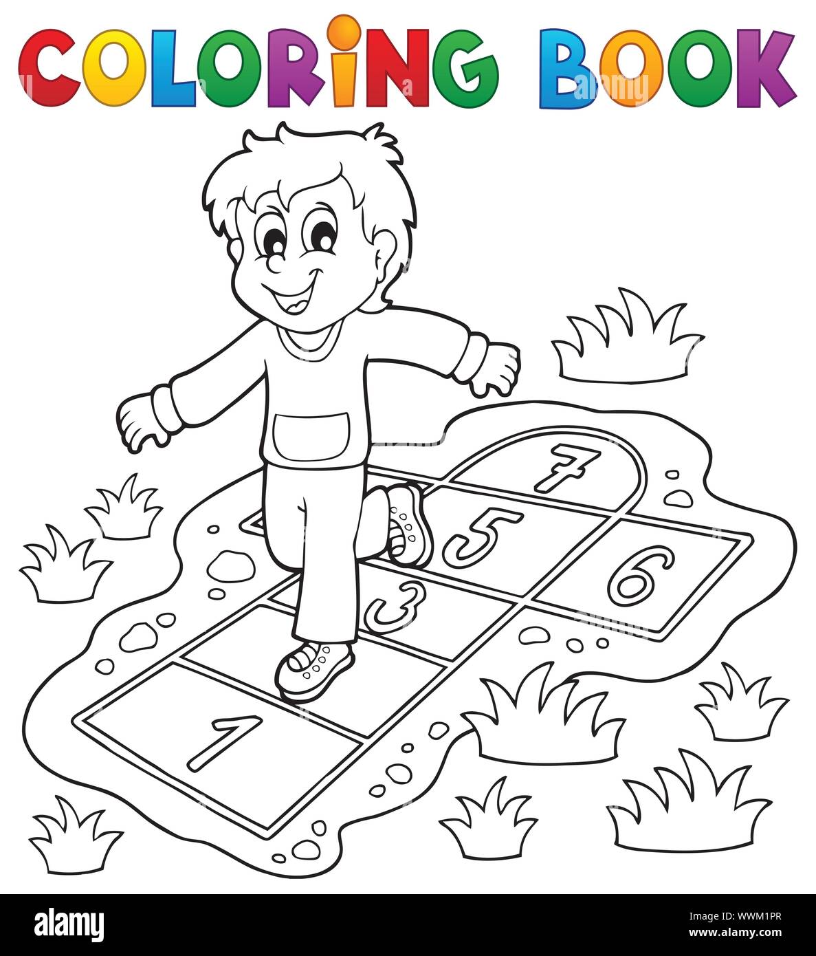 Coloring book kids play theme 4 Stock Vector Image & Art - Alamy