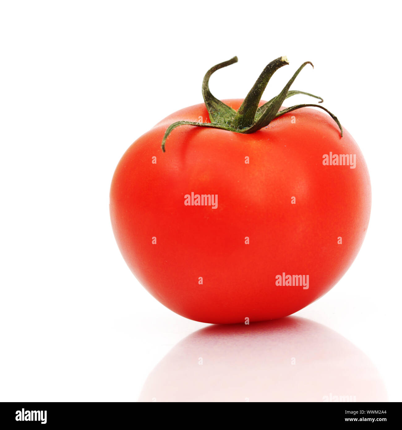 one tomato isolated on white Stock Photo - Alamy